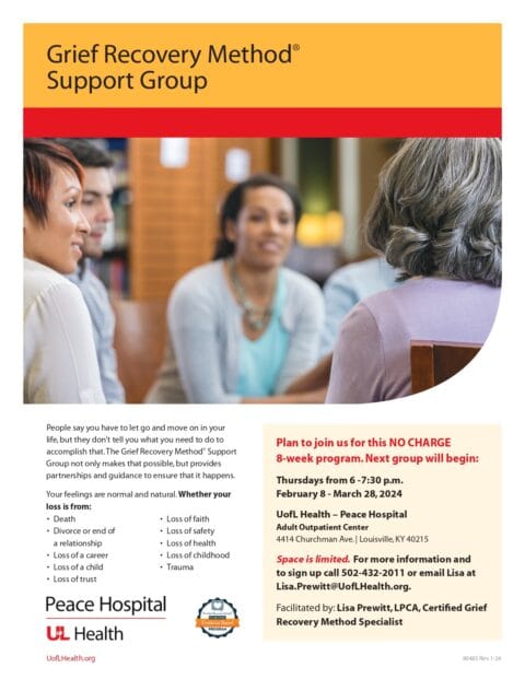 Grief Recovery Method® Support Group | Peace Hospital | Louisville KY ...